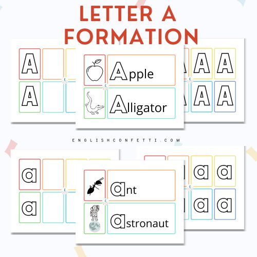 Letter A Worksheets and Printables {Free} – English Confetti