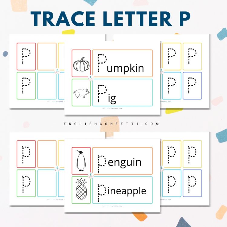 Letter Tracing Worksheets - English Confetti