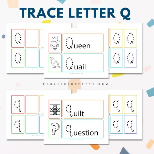 Letter Tracing Worksheets - English Confetti