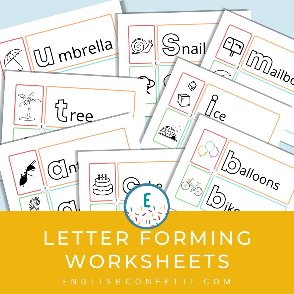 Letter Forming Worksheets & Activities – English Confetti