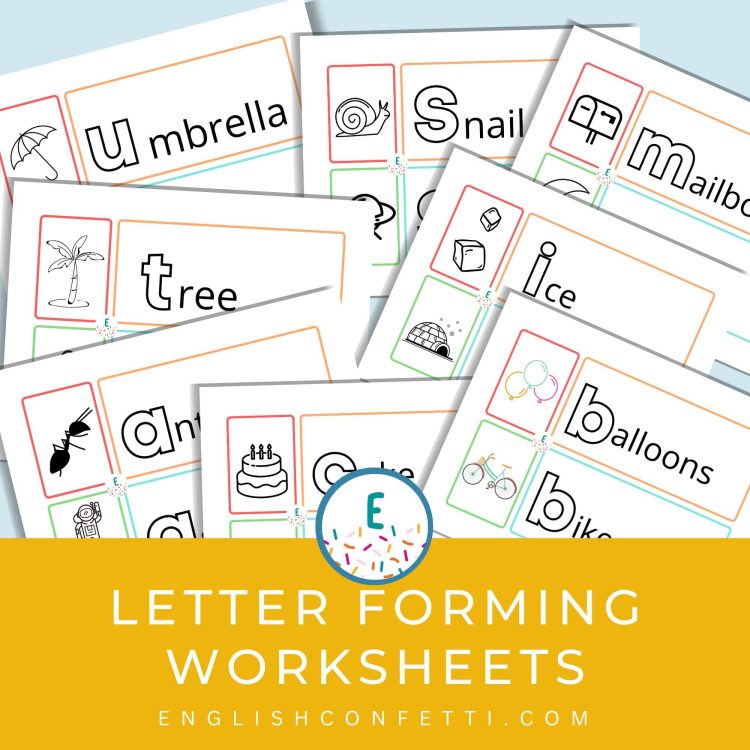 Letter Forming Worksheets & Activities – English Confetti