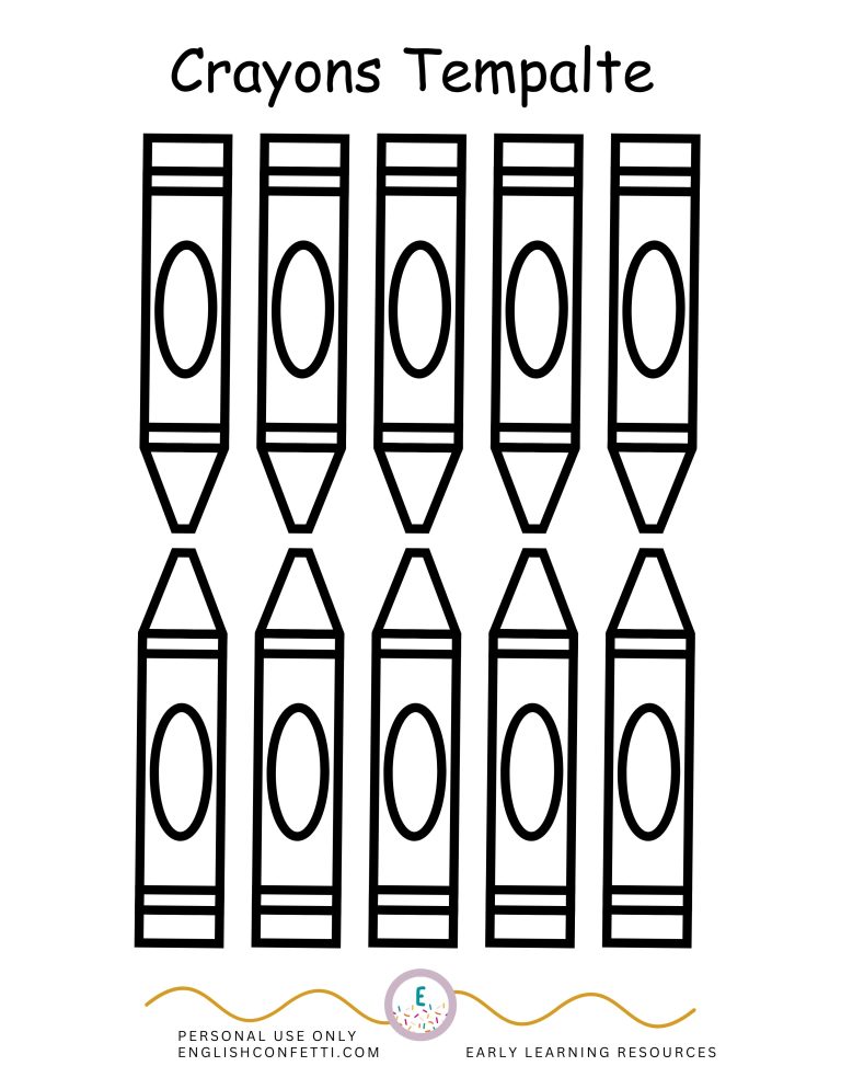 Crayon Template Printable {Free} – English Confetti