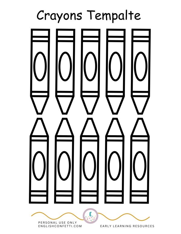 Crayon Template Printable {Free} – English Confetti