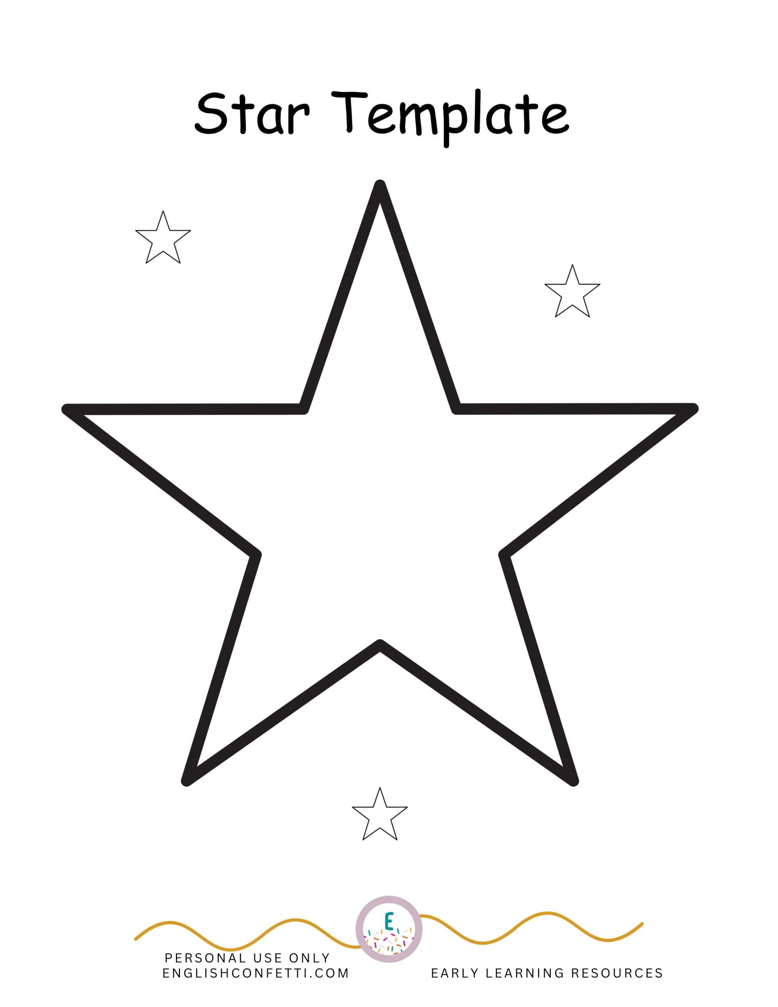 Star Template Printable {Free} – English Confetti