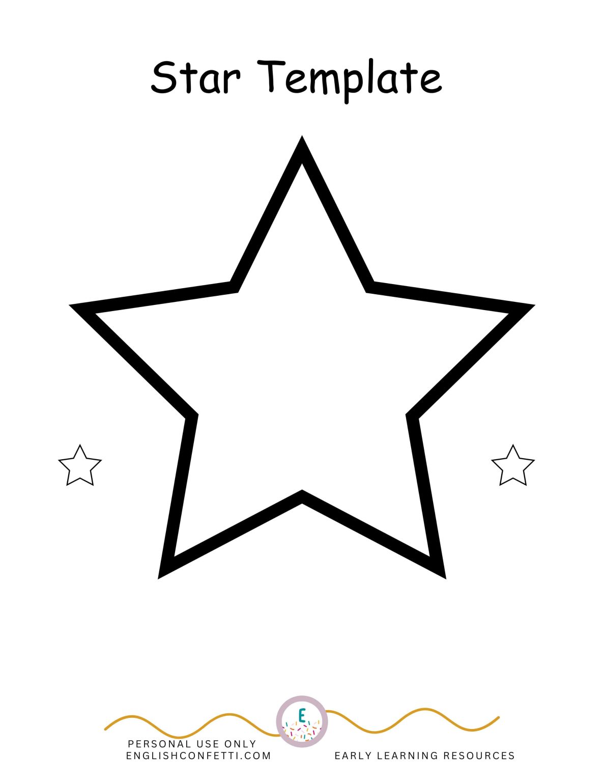 Star Template Printable {Free} – English Confetti
