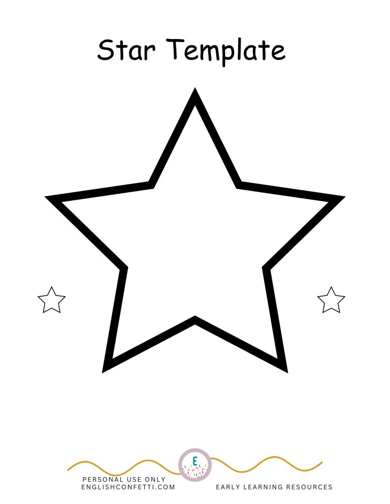 Star Template Printable {Free} – English Confetti