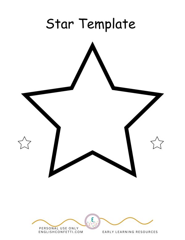 Star Template Printable {Free} – English Confetti