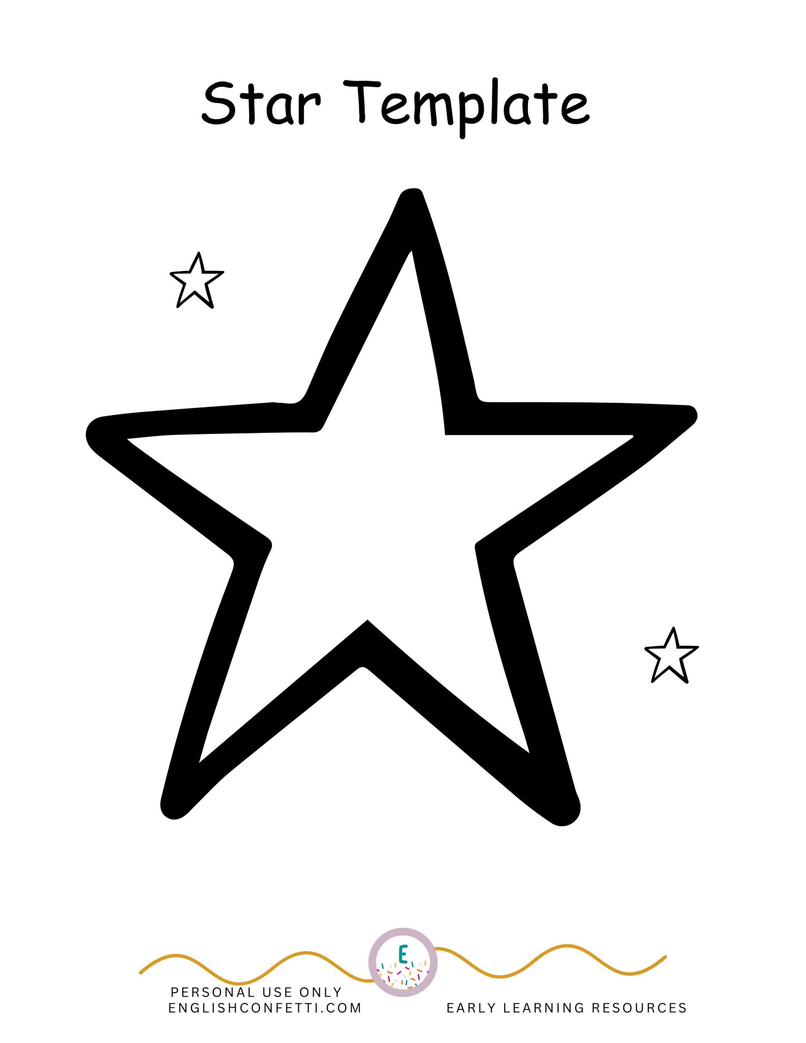 Star Template Printable {Free} – English Confetti