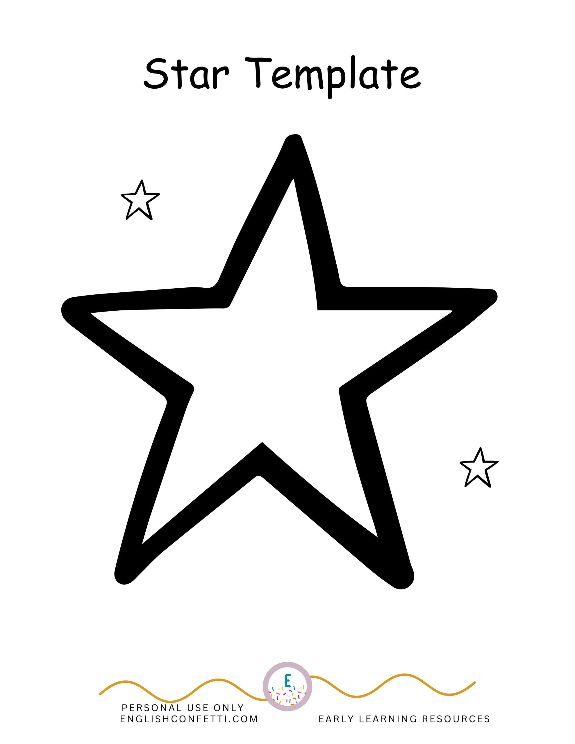 Star Template Printable {Free} – English Confetti