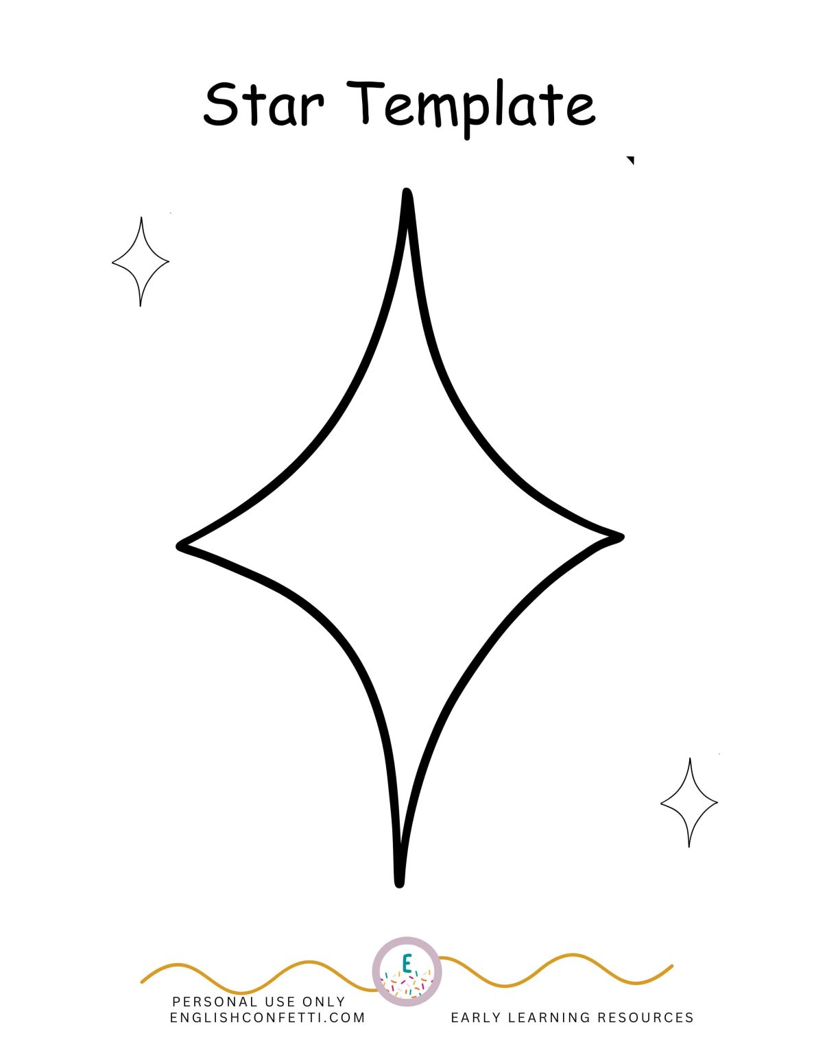 Star Template Printable {Free} – English Confetti