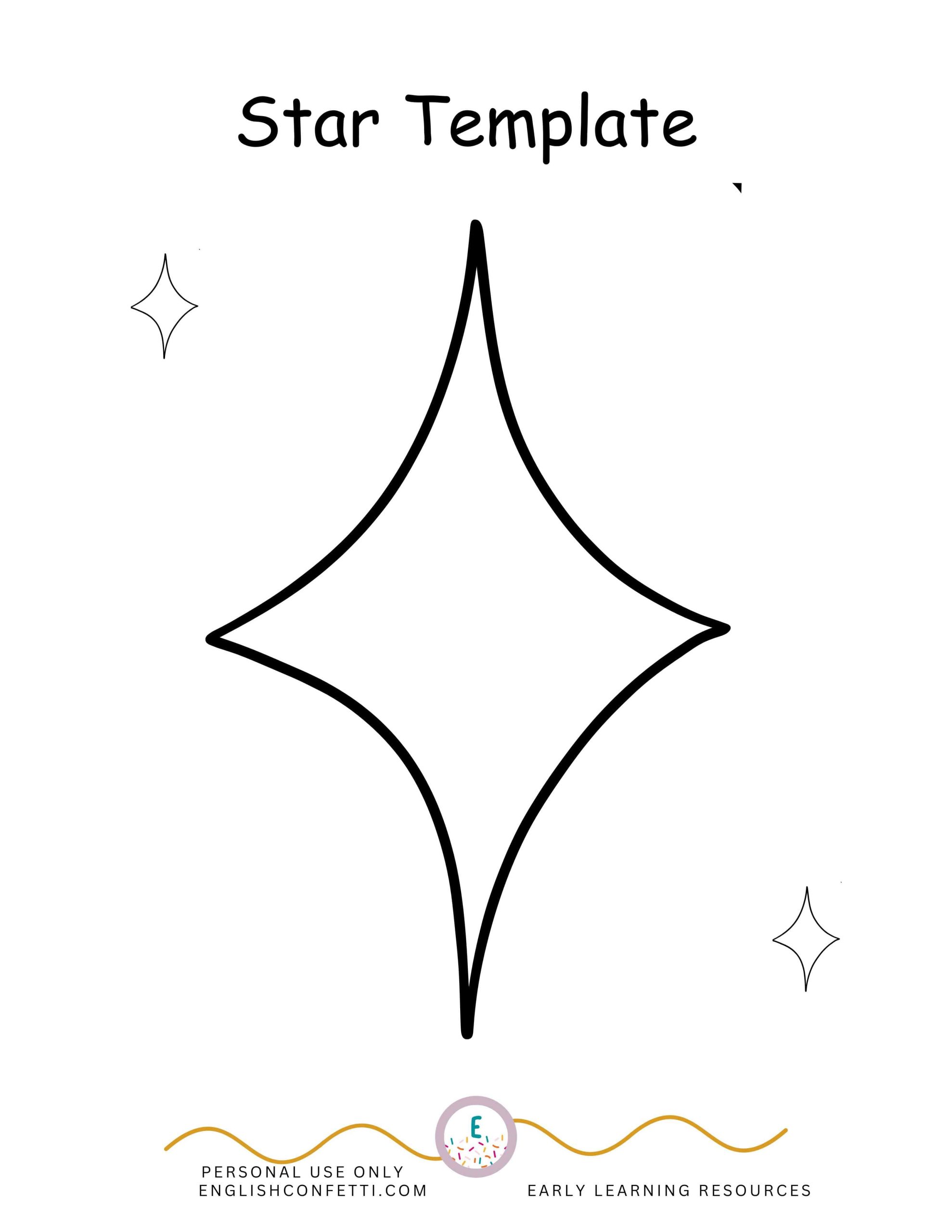 Star Template Printable {Free} – English Confetti