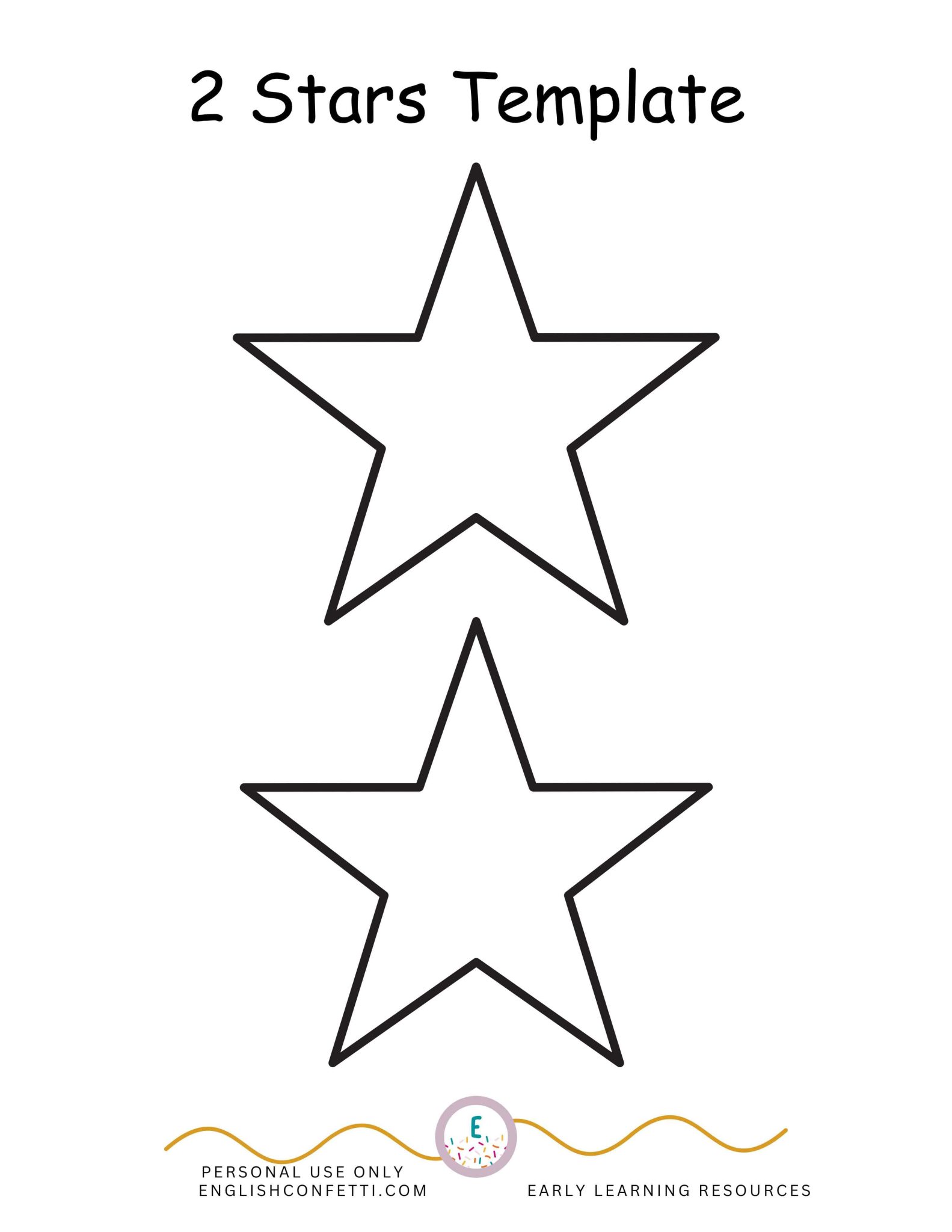 Star Template Printable {Free} – English Confetti