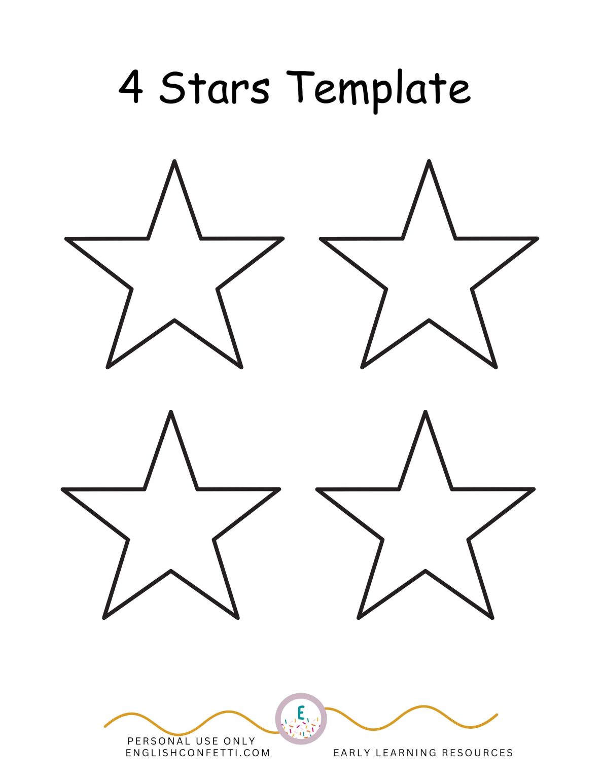 Star Template Printable {Free} – English Confetti