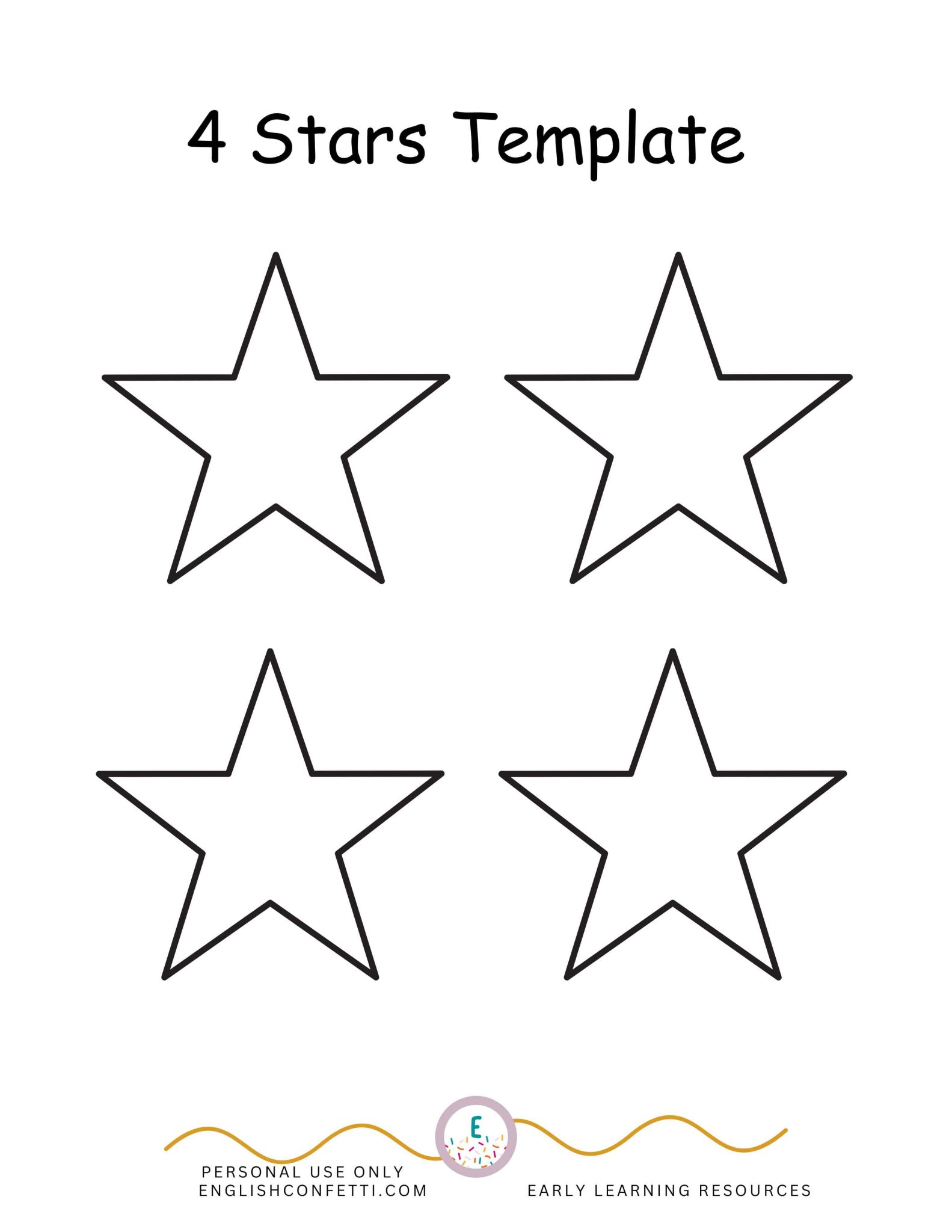 Star Template Printable {Free} – English Confetti