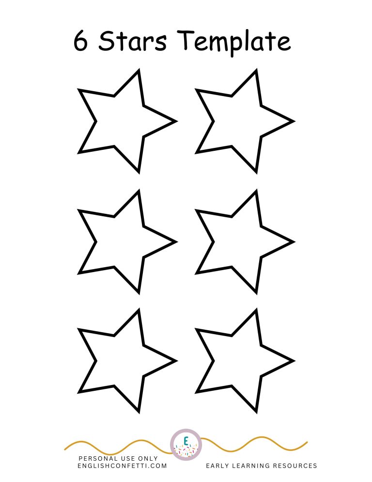 Star Template Printable {Free} – English Confetti