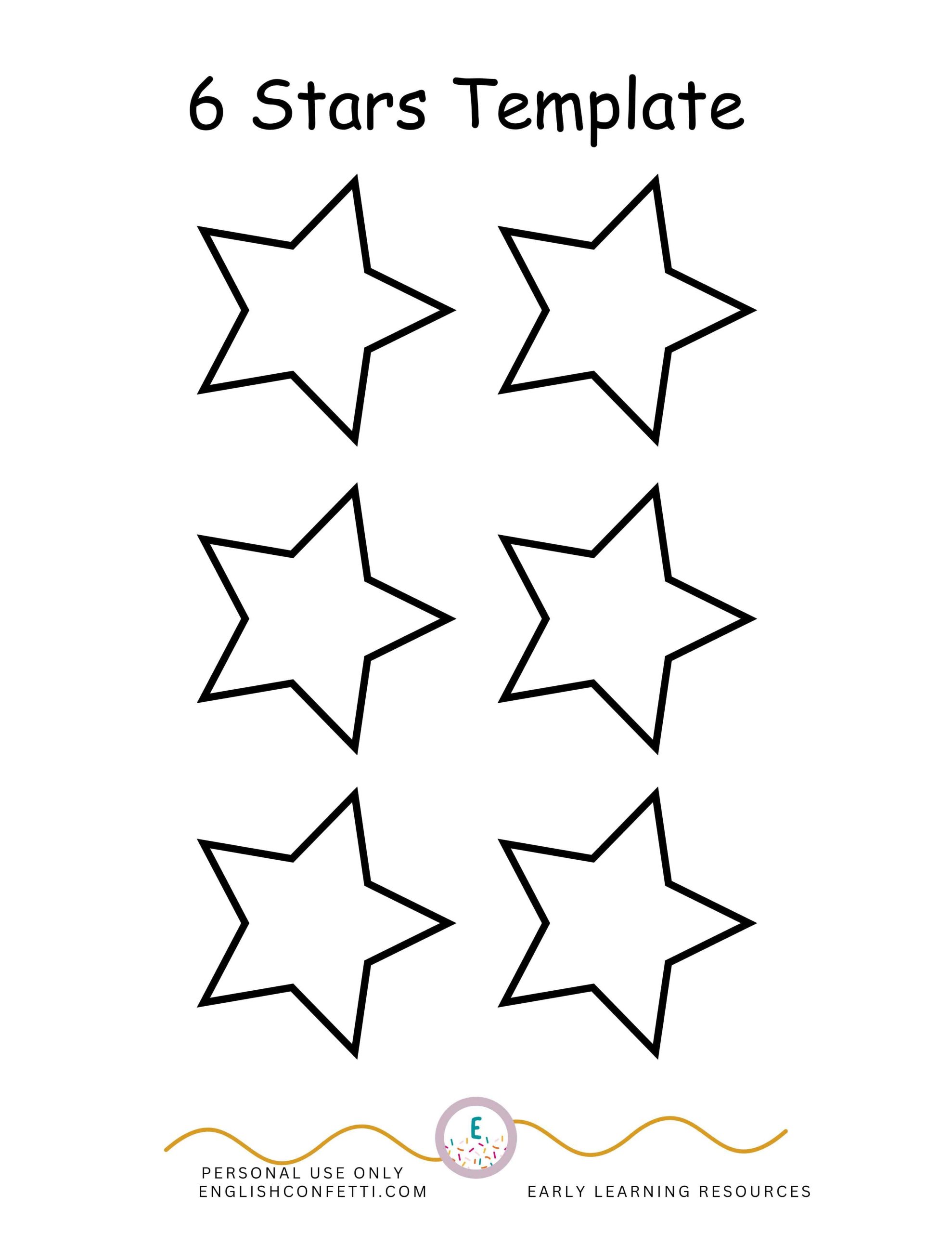 Star Template Printable {Free} – English Confetti