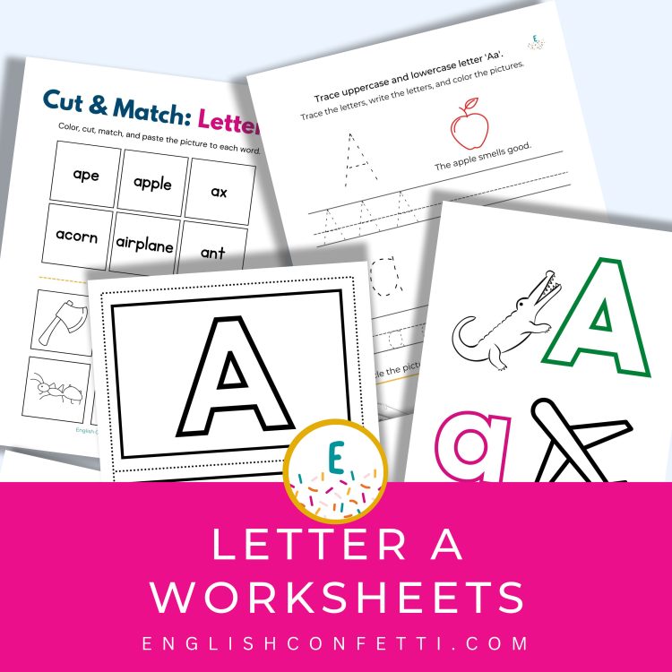 Letter A Worksheets and Printables {Free}